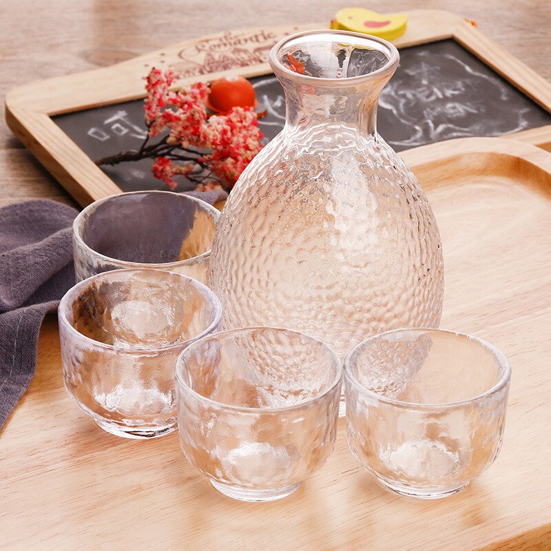 Japanese Style Glass Wine Set Sake Pot Ice Wine Wa... – Grandado