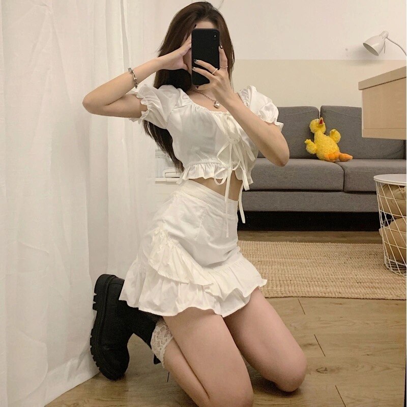 Korea Ulzzang casual ins kawaii two-piece summer s... – Vicedeal