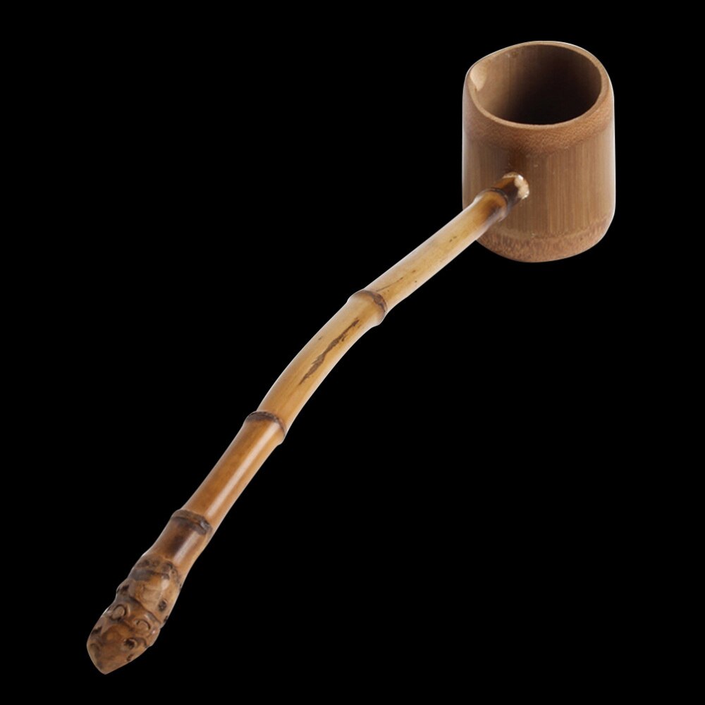 Long-handled Bailer Carbonized Bamboo Root Spoon W... – Grandado