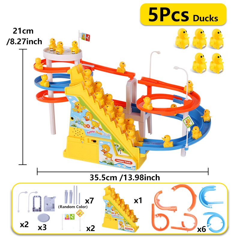 Electric Duck Climbing Stairs Slides Set toy with ... – Grandado