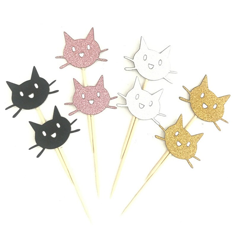 12Pcs Kat Cupcake Toppers Pick Bruiloft Kinderen V... – Vicedeal