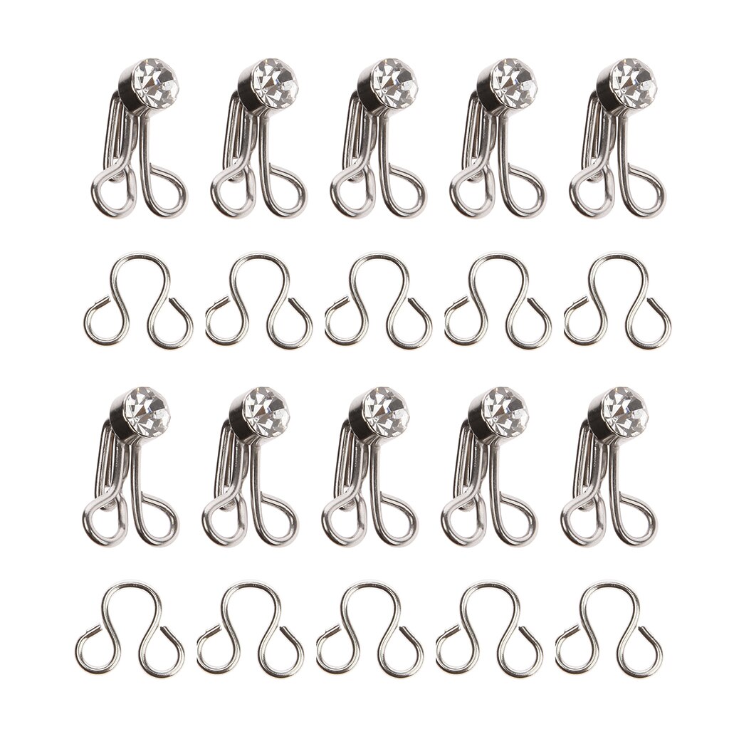 10 Sets Rhinestone Hook And Eyelets Clasp Tool Col... – Grandado