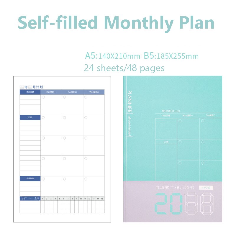 Agenda 2022 Monthly Planner Organizer Notebook B5 ... – Grandado