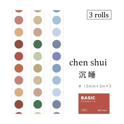 3 Rolls Boxed Tape Stickers Set Zwavelzuur Papier ... – Vicedeal