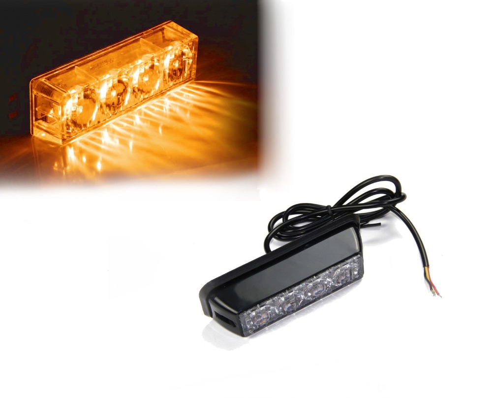 4 LED 4W Emergency Security Vehicle Grill Side Mar... – Grandado