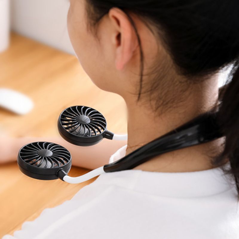 USB Rechargeable 3 Gears Portable Wearable Fan Han... – Vicedeal