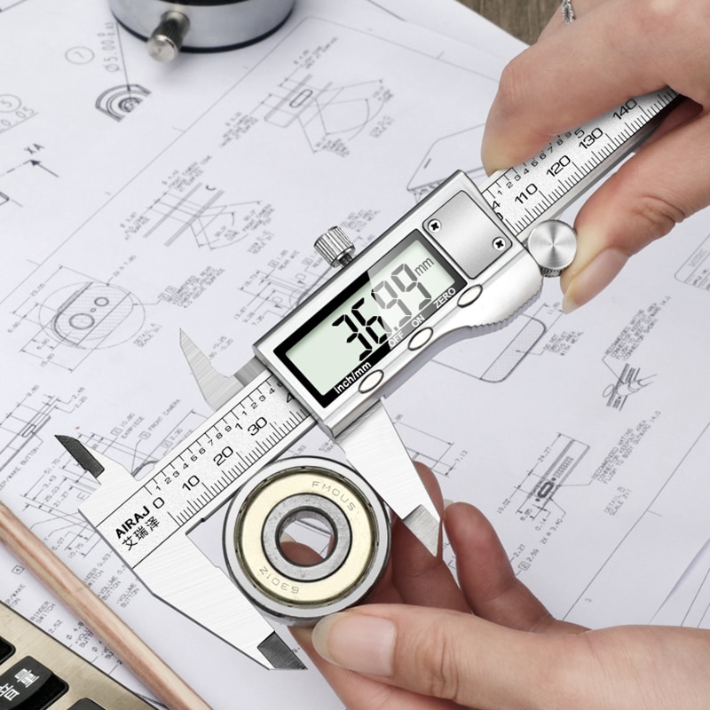 AIRAJ 6 inch/150mm Digital DisplayStainless Steel ... – Grandado