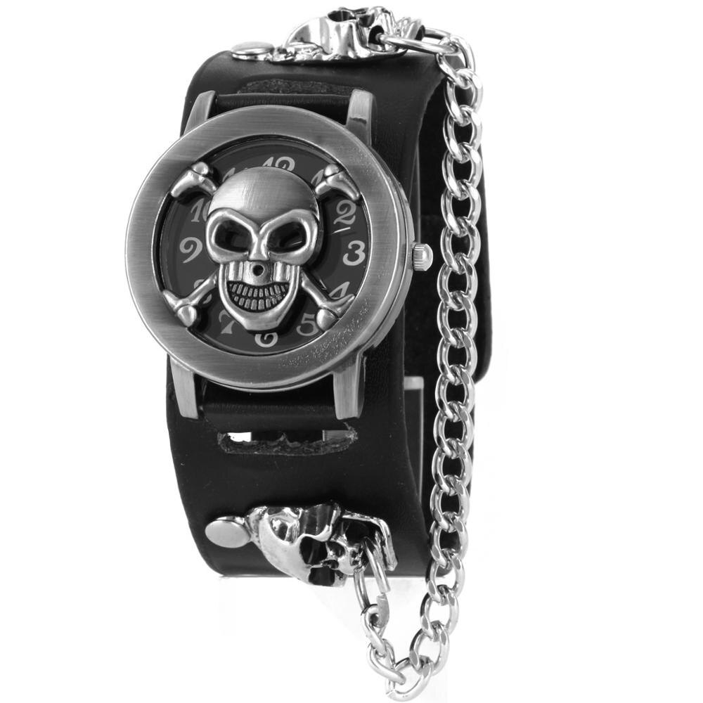 KZfashion Ghost Head Flip Watch Punk Men's Watch w... – Grandado