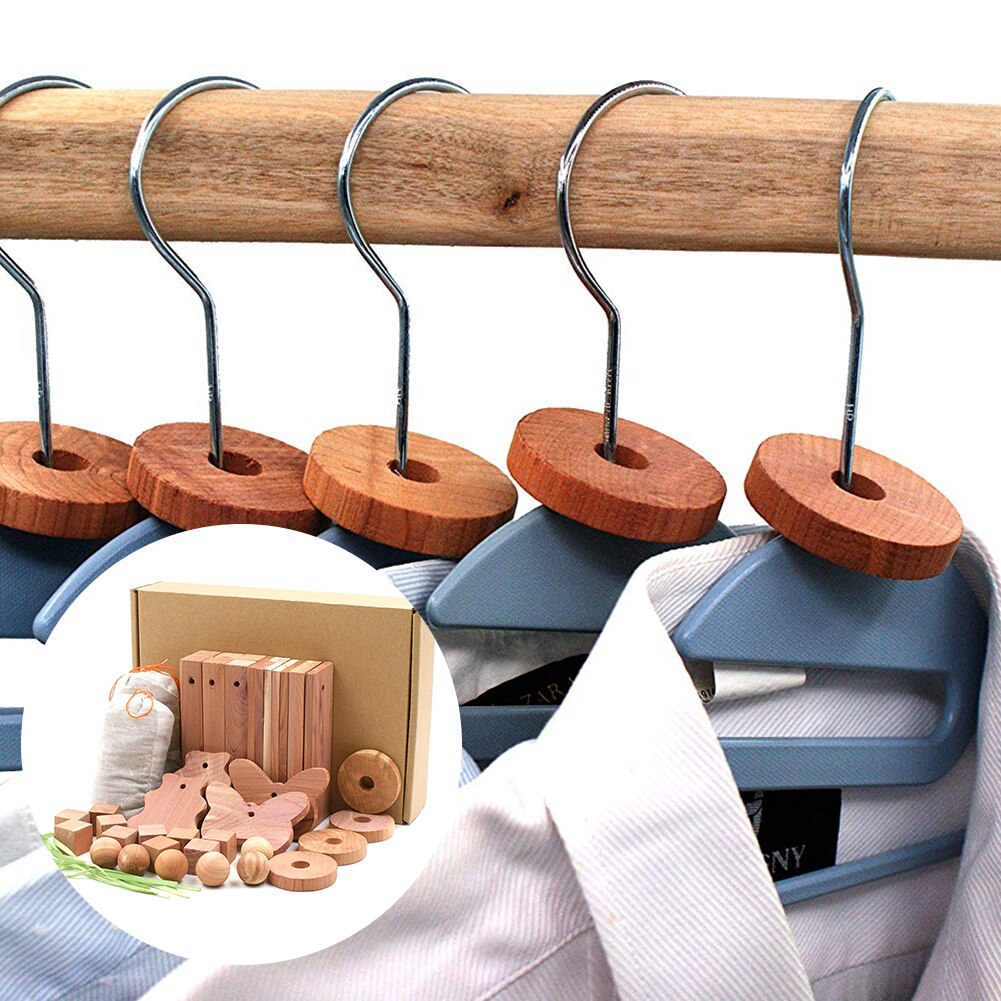 20/40Pcs Cedar Wood Block Cedar Wood Ring Wood Rou... – Grandado