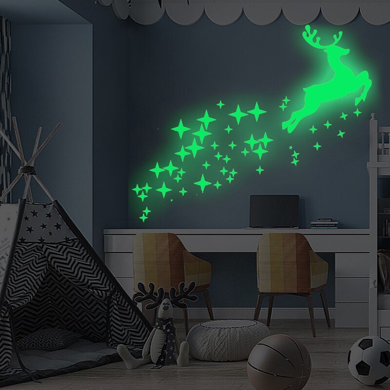 Elanden Muur Sticker Lichtgevende Pvc Sticker Voor... – Grandado