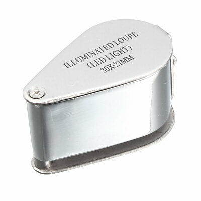 30X Metal Illuminated Jewelry Loop Magnifier Eye L... – Grandado