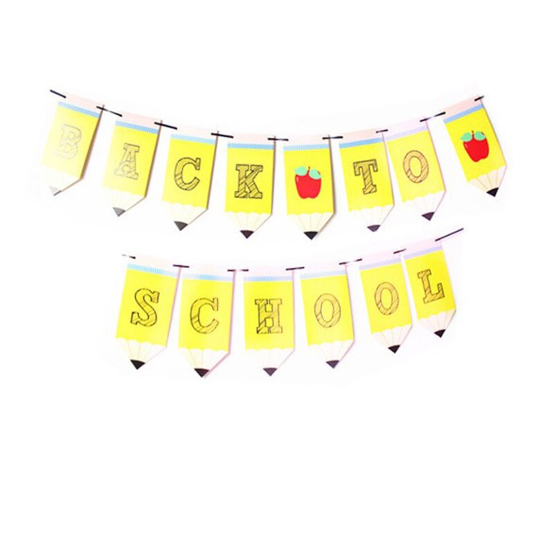 1 Set Back To School Pencil shape banner Party Dec... – Vicedeal
