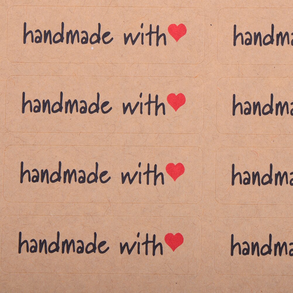120PCS/10sheets DIY Red Craft Paper Stickers "Hand... – Grandado