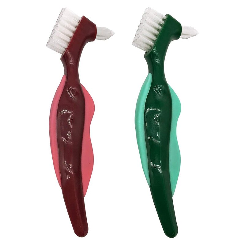 2 Pcs Premium Hard Denture Brush Toothbrush, Clean... – Grandado