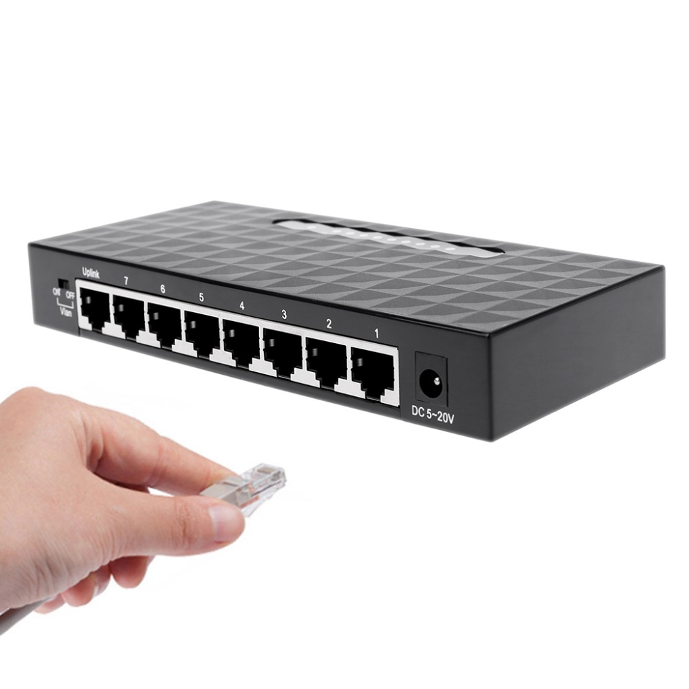 8 Port Daten Switches Gigabit Schalter 11000M Scha... – Vicedeal