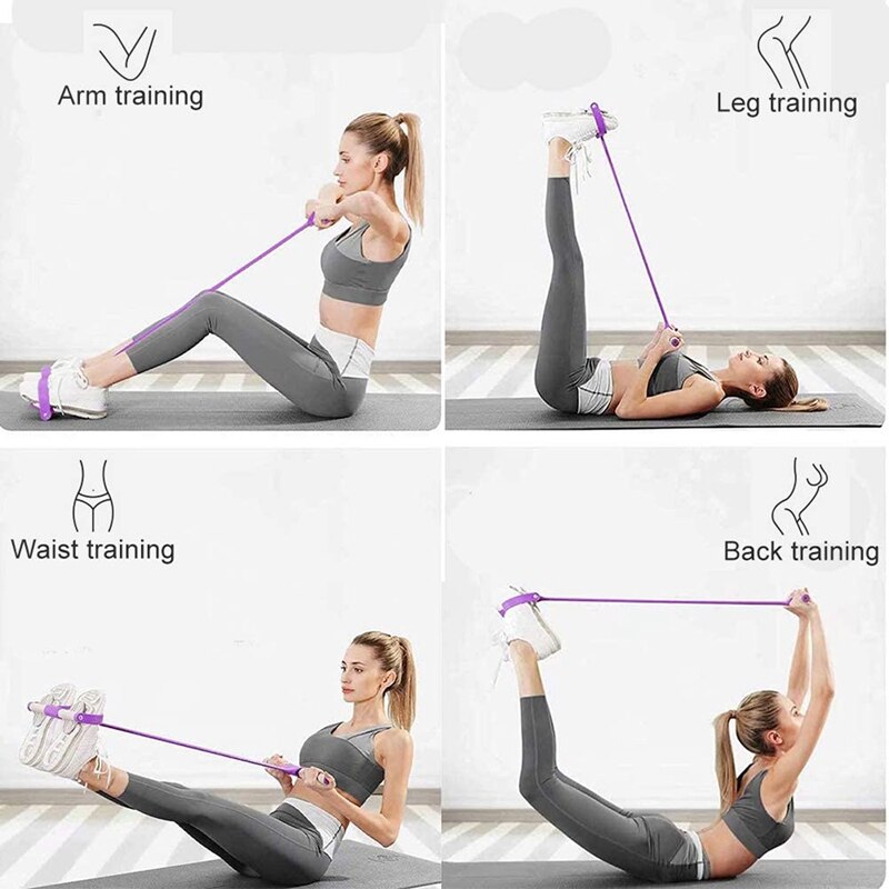 -Pedal Resistance Band Elastic Pull Rope,Ankle Pul... – Grandado