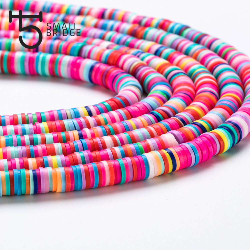 6mm Round Slices Fimo Clay Beads for Bracelet Jewe... – Grandado