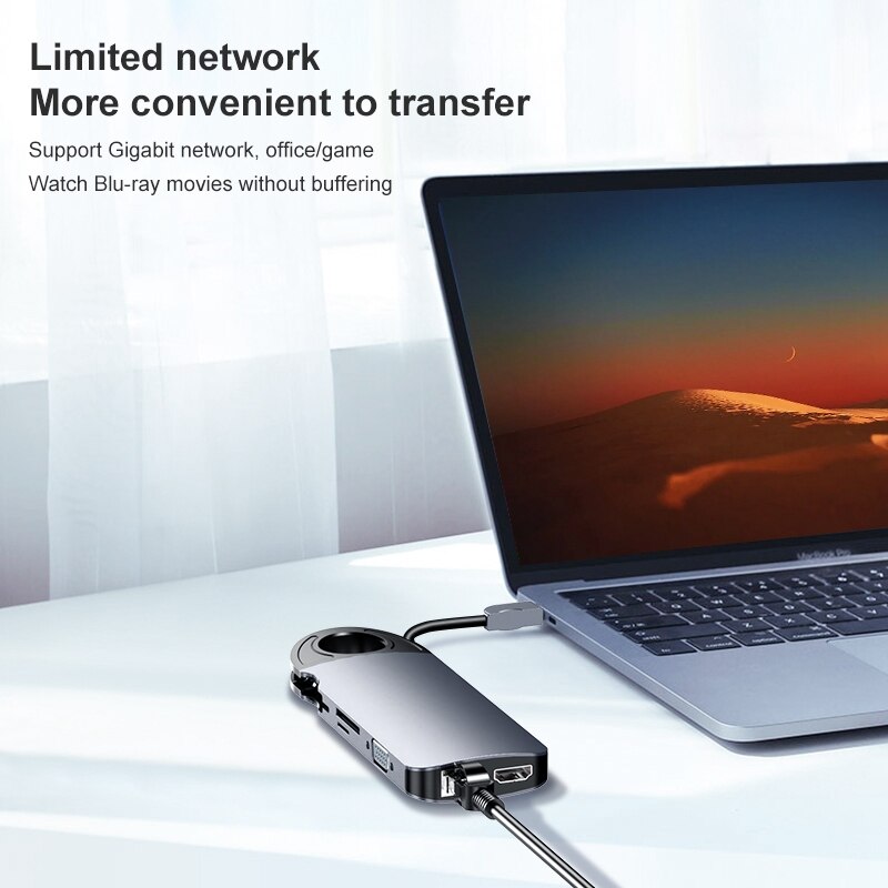 Docking Bahnhof USB C Hub Typ-C Zehn-in-eins Konve... – Grandado