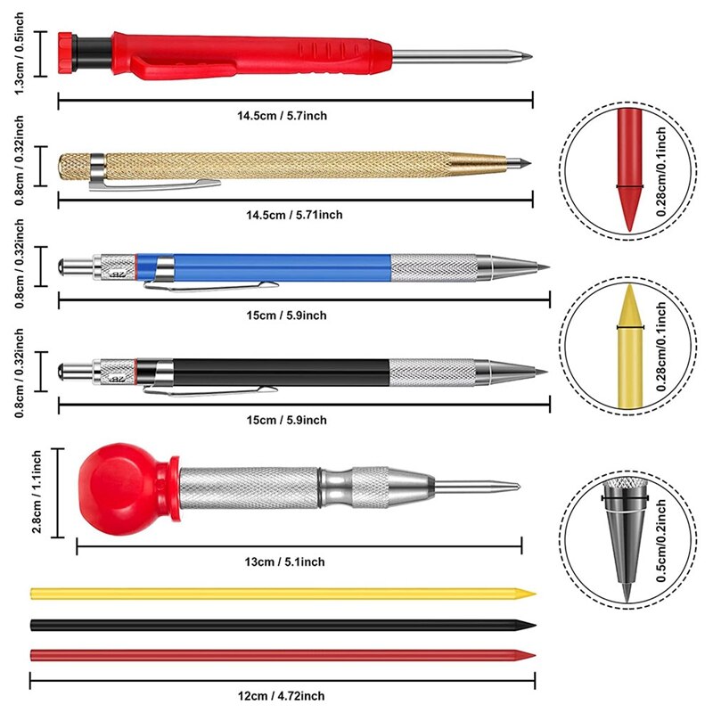 Carpenter Kraspen Markering Kit, Inclusief 3 Stuks... – Grandado
