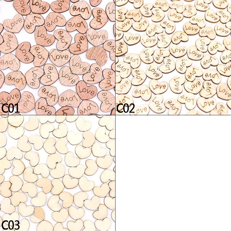 100/200pcs Mini Wooden Love Heart Table Scatter Wo... – Grandado