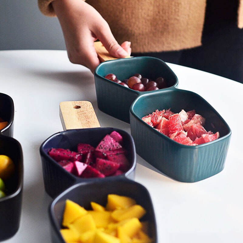 good nordic divided bowl plate with handle shaped ... – Vicedeal