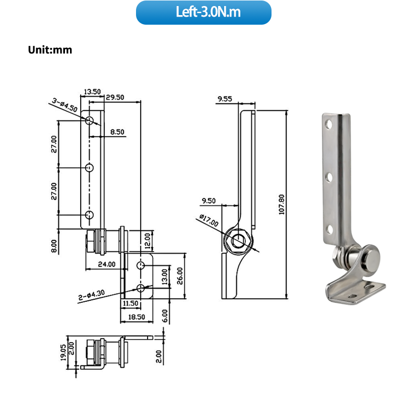 304 Stainless Steel Damping Torque Hinge for Instr... – Vicedeal