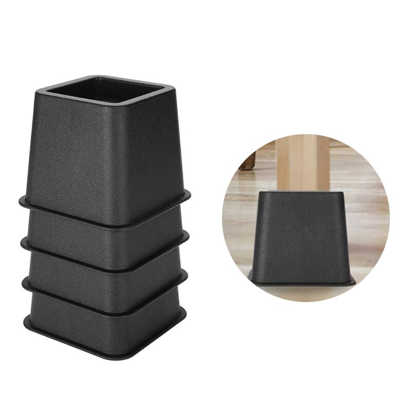 Plastic Sofa Feet Bed Chair Risers Feet Black Squa... – Grandado