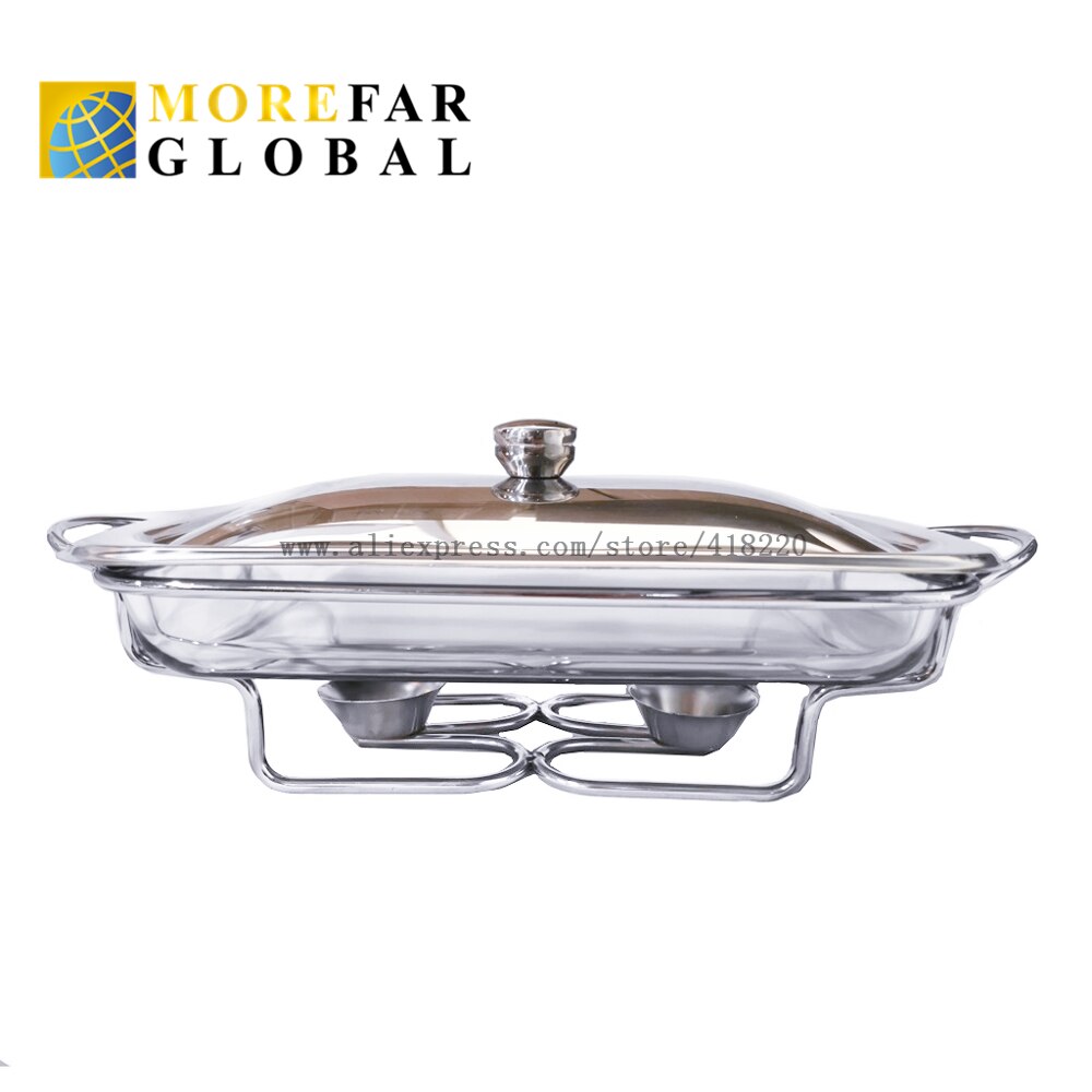 Glass Buffet Dish Chafing Pot Food Warmer Glass Ch... – Vicedeal