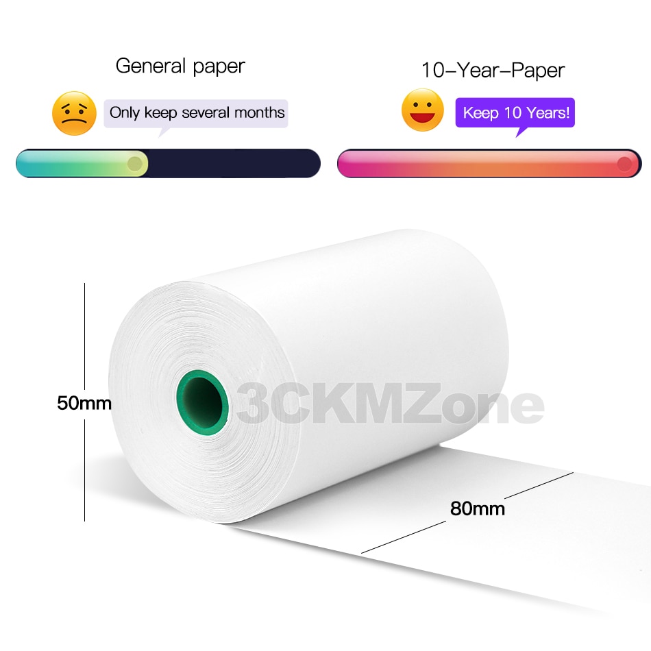 80mm Kleur Sticker Papierrol met zelfklevende 80*5... – Vicedeal