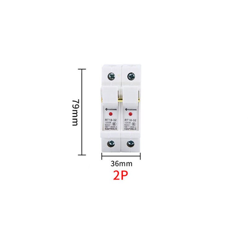 RT18 32X AC 32A 64A 1 Pole DIN Rail Mount Fuse Hol... – Grandado