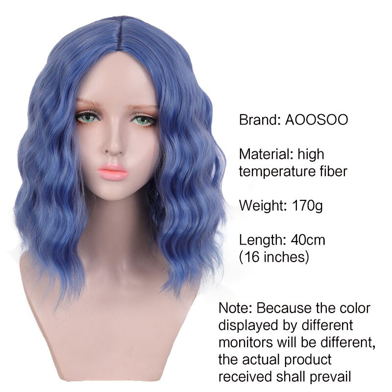 Aoosoo Medium Lengte Synthetische Pruik 16 Inch Wa... – Vicedeal