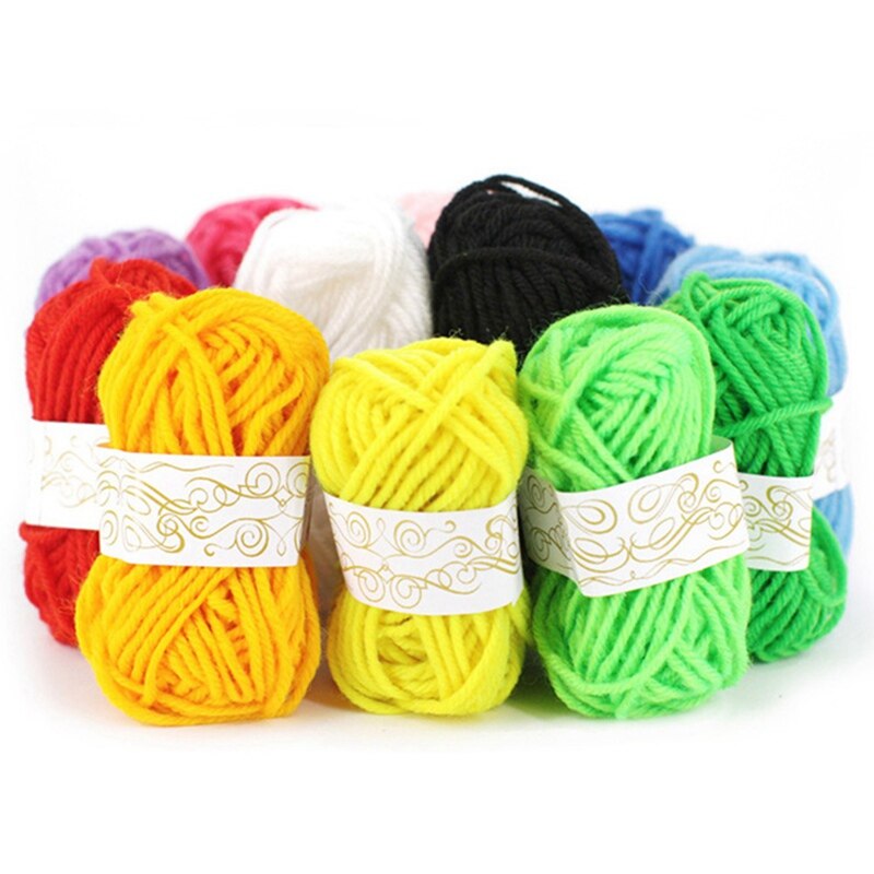 12 Roll Colorful Yarn Wool Ball Yarn for Kid Hand ... – Grandado