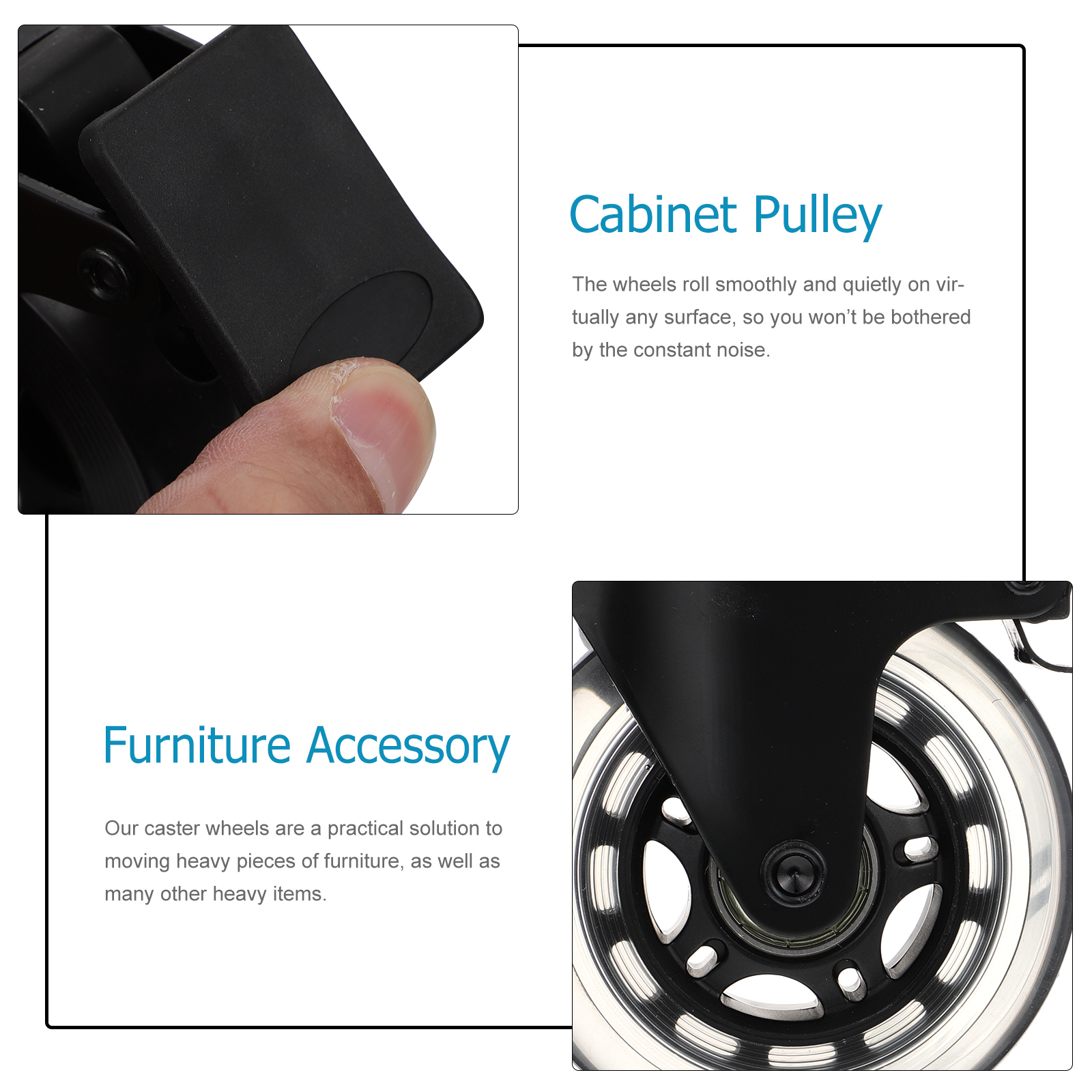 5pcs Practical 360 Degree Swivel Mute Caster Wheel... – Vicedeal
