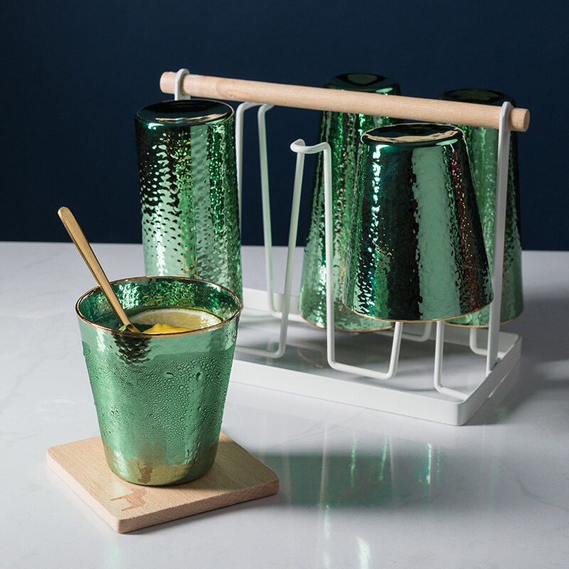 Green Beer Glass Mug Crystal Wine Glass Champagne ... – Grandado