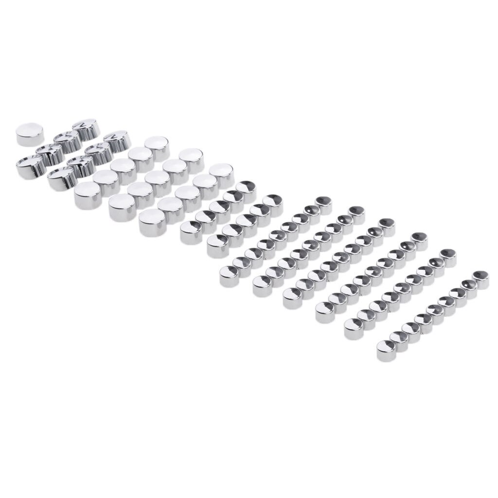 Chrome Abs Plastic Bolt Toppers Caps Kit Voor Harl... – Vicedeal