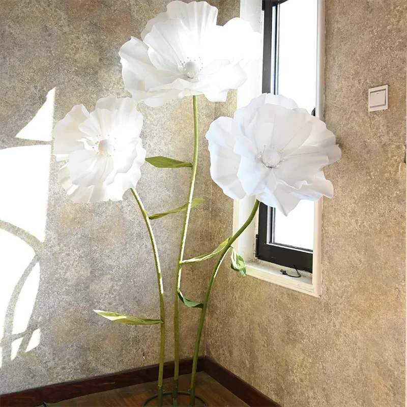 Large Wedding Decor Props Artificial Flowers Poppy... – Grandado