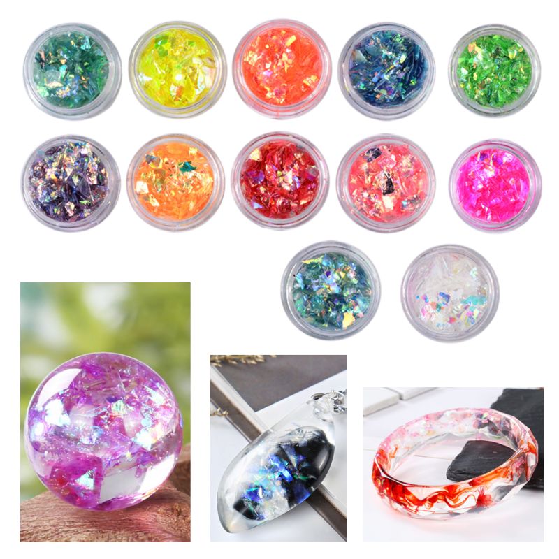 12 box/set Manicure Shell Cellophane Colorful Candy Aurora Papers Hard ...