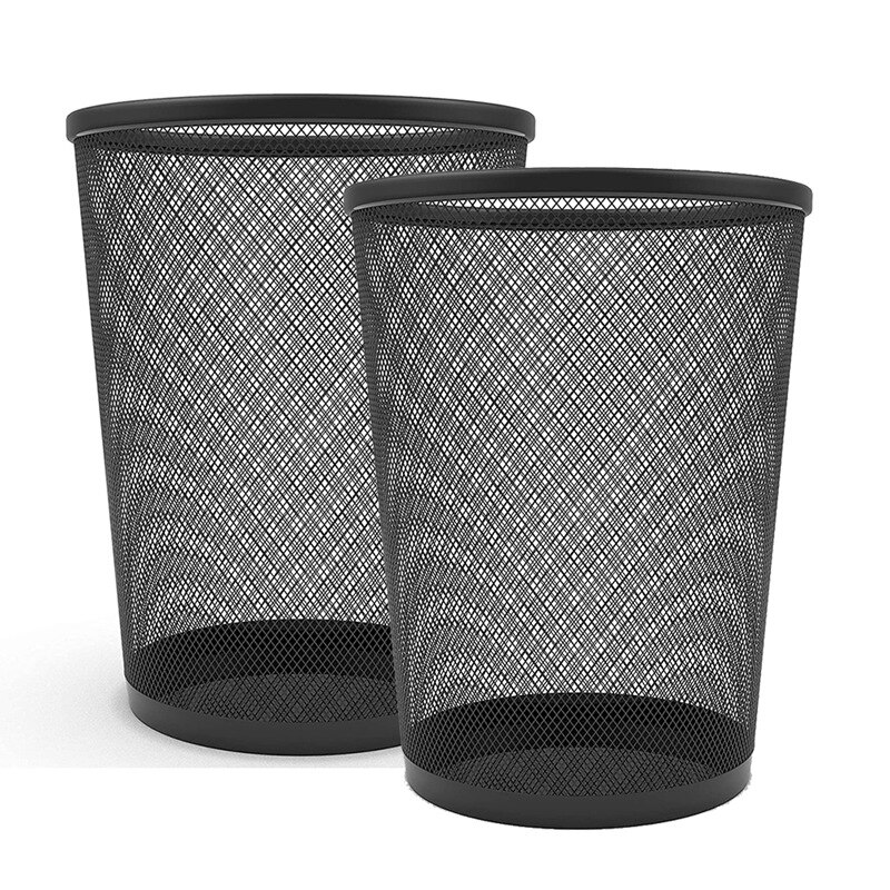 Circular Black Mesh Waste Waste Paper Bin Basket, ... – Grandado