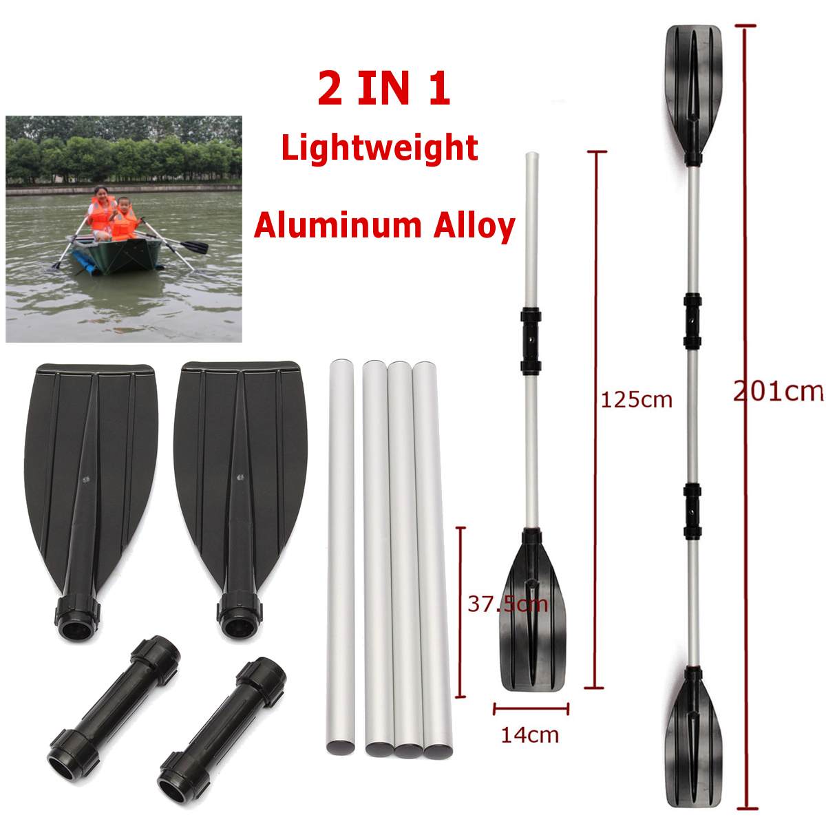 2Pcs Detachable Assemble Strengthened Aluminium Bo... – Grandado