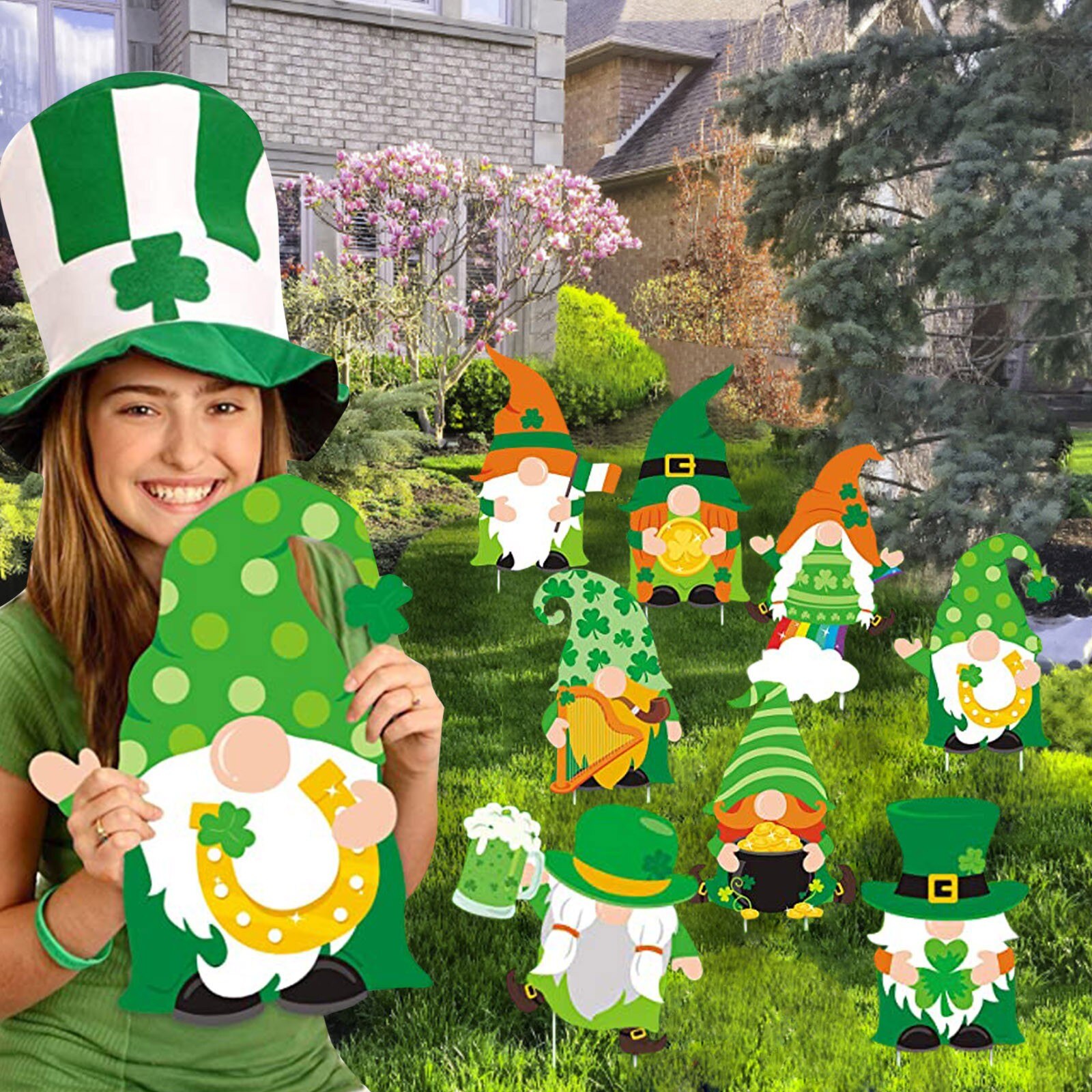 St. Patrick's Day Decorations Welcome Stake Figuri... – Grandado