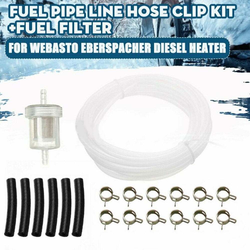 1Set Fuel Tank Hose Clip Kit Rubber Or Metal With Pipe Connectors And ...