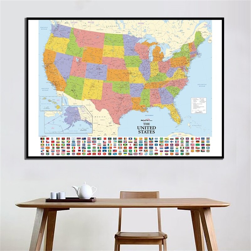 The World Map Decorative Posters Unframed Prints W... – Vicedeal