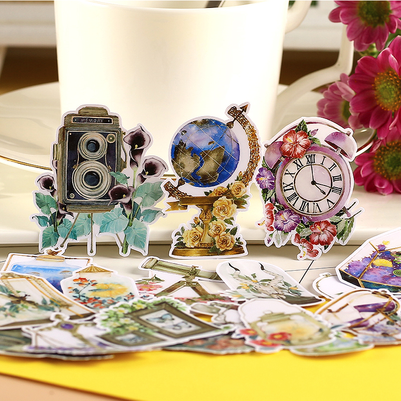 Vintage Time Small Object Sticker DIY Scrapbook Bo... – Vicedeal