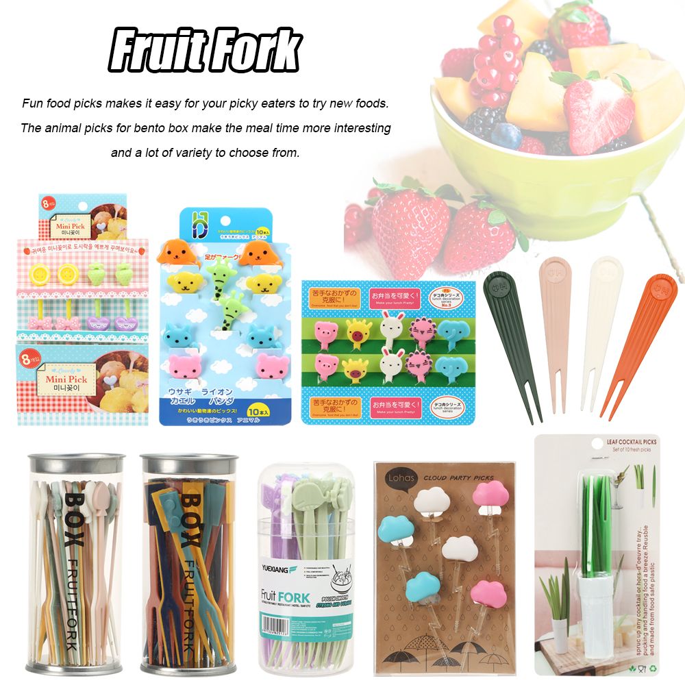 Fruit Fork Set Mini Children Snack Cake Dessert Fo... – Vicedeal