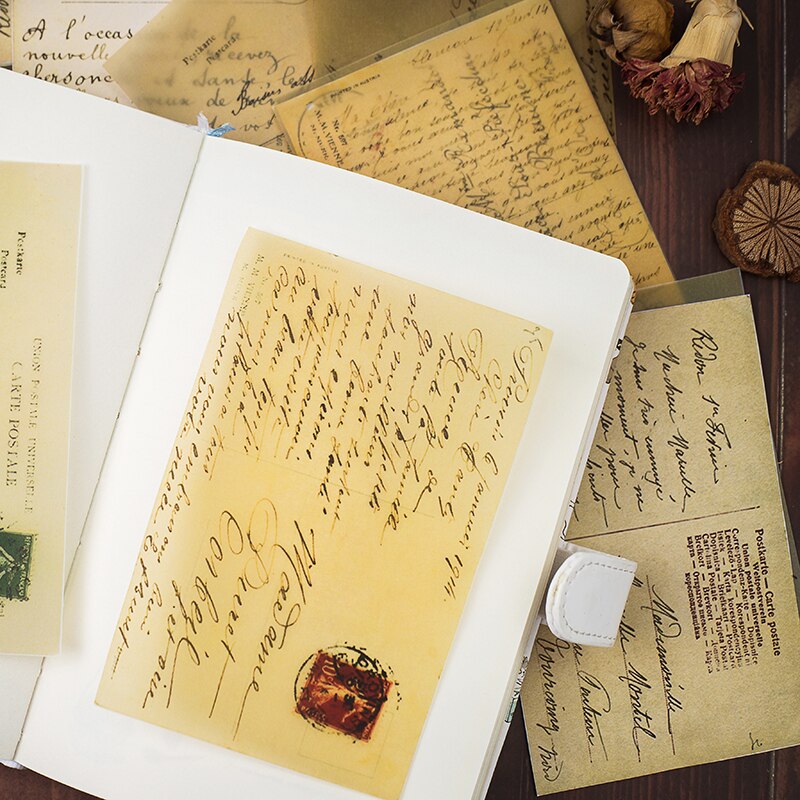 16pcs/Lot Vintage Newspaper Letters Vellum Paper P... – Vicedeal