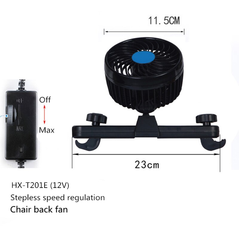 12V Adjustable Cooling Air Fans Car Back Seat Cool... – Grandado