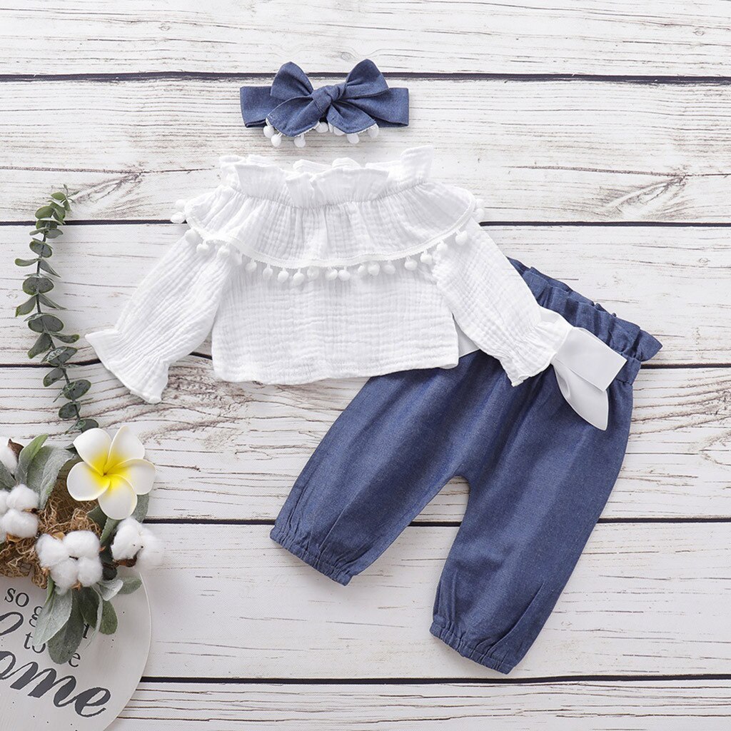 Kleding Set Voor Meisjes Baby Baby Flare Mouw Ruch... – Grandado
