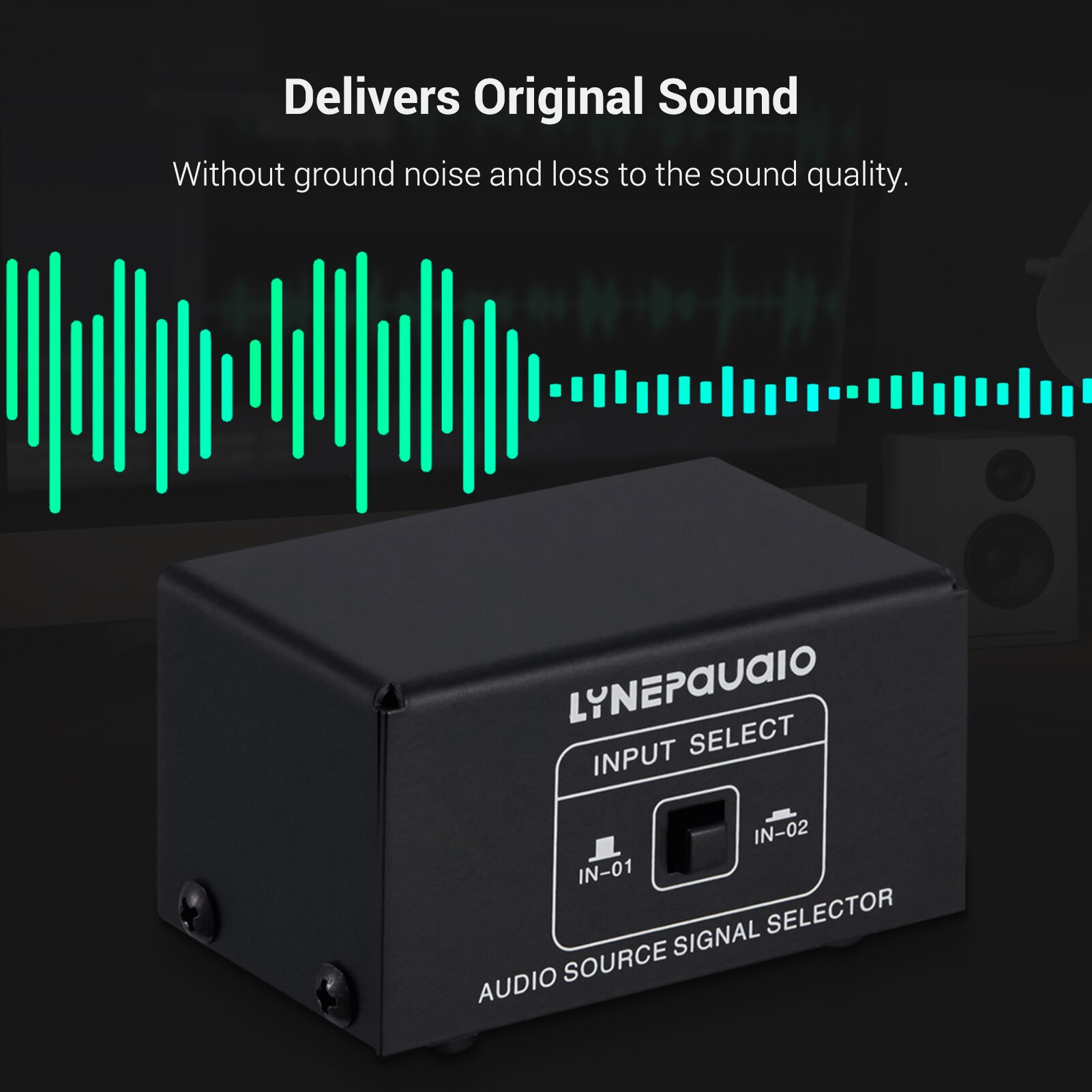 LINEPAUDIO Audio Switcher 3.5mm 2 in 1 Out / 1 in ... – Vicedeal