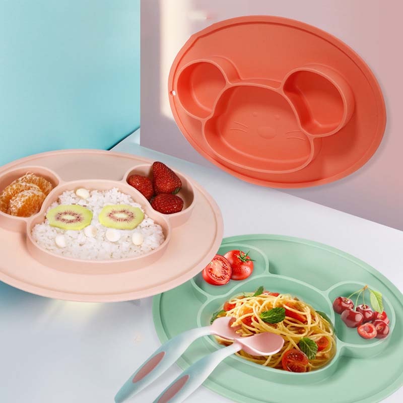 Baby Silicone Dining Plate BPA Free Lovely Mouse L... – Vicedeal