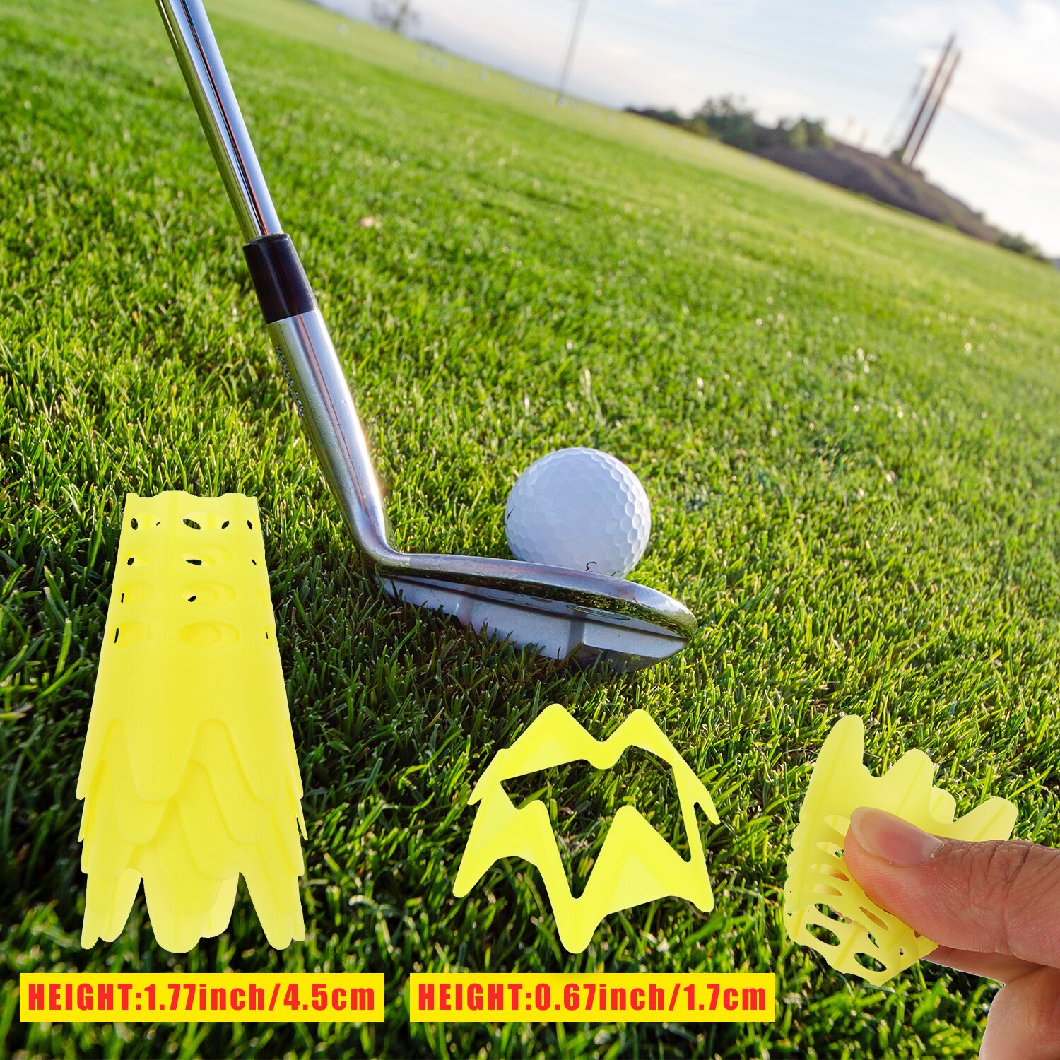 15 PCs Golf Mat Tees Plastic Simulator Practice Go... – Grandado